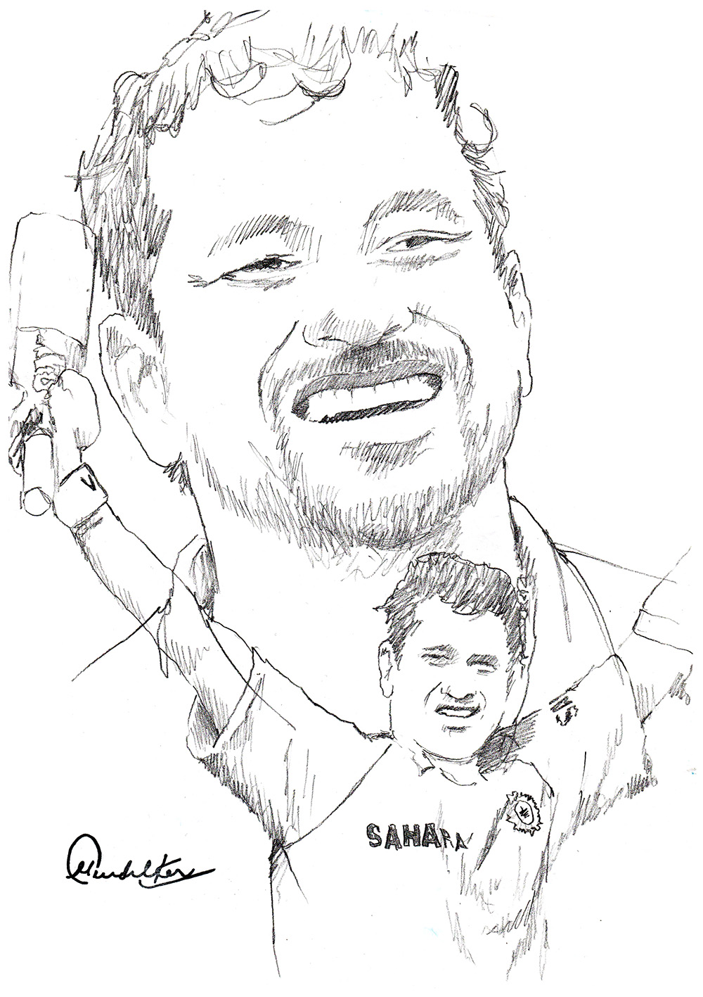 Sketch: Sachin Tendulkar, The Little Master | ChicanePictures