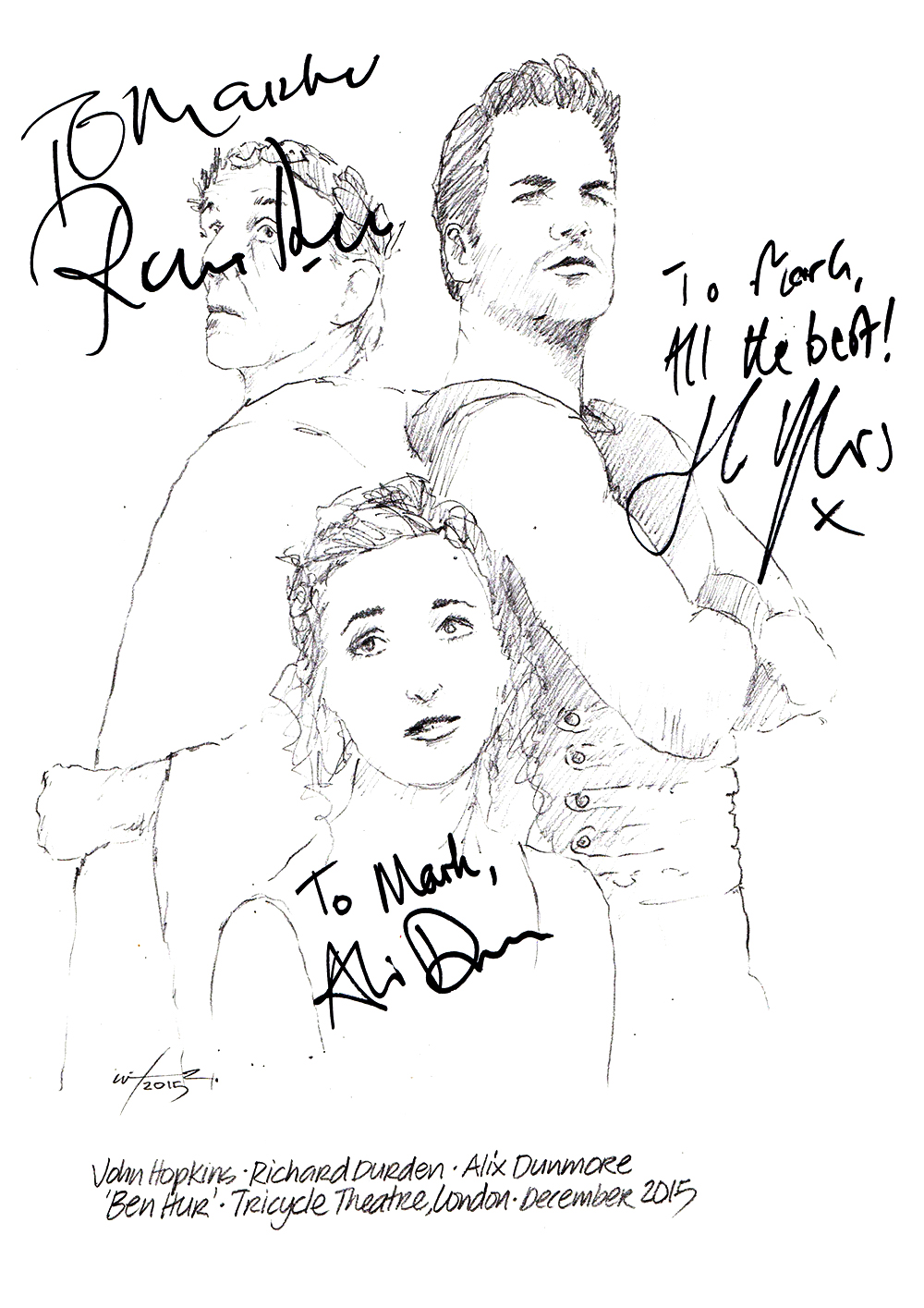 Drawing: Ben Hur at the Tricycle Theatre | ChicanePictures