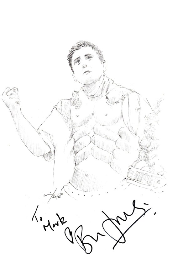 Drawing: Ben Jones as Messala in Ben Hur | ChicanePictures