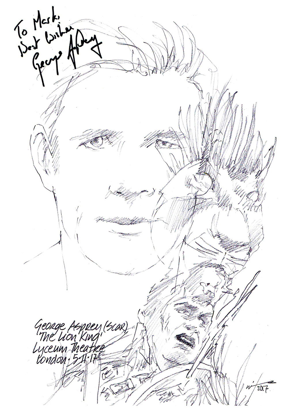 Drawing: George Asprey in The Lion King | ChicanePictures