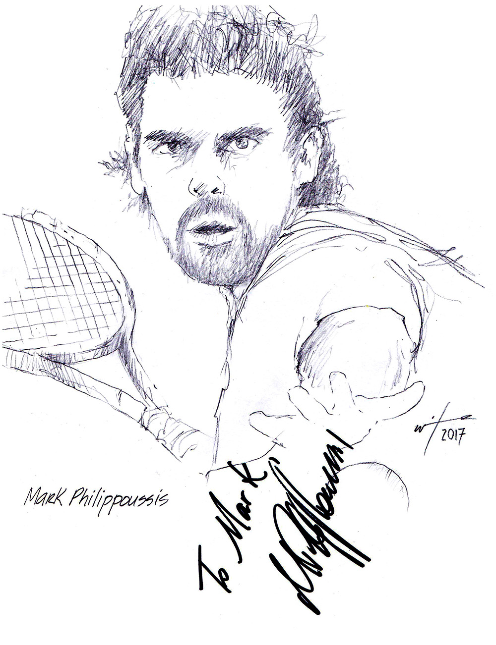 Drawing: Mark Philippoussis, The Scud | ChicanePictures