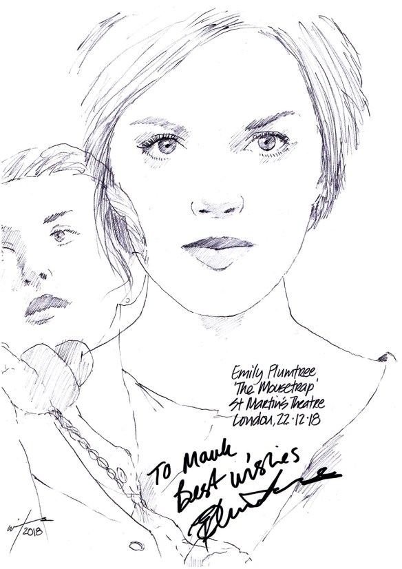 Drawing: Arabella Neale and Emily Plumtree in The Mousetrap ...